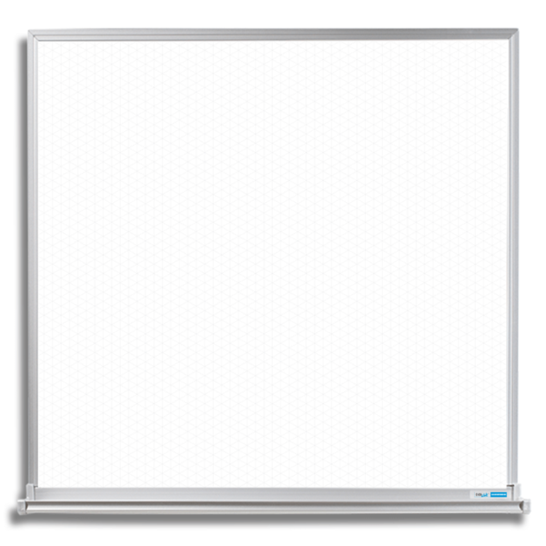 EZGrid 1-Inch Ghost Isometric Grid Whiteboard - Non-Magnetic