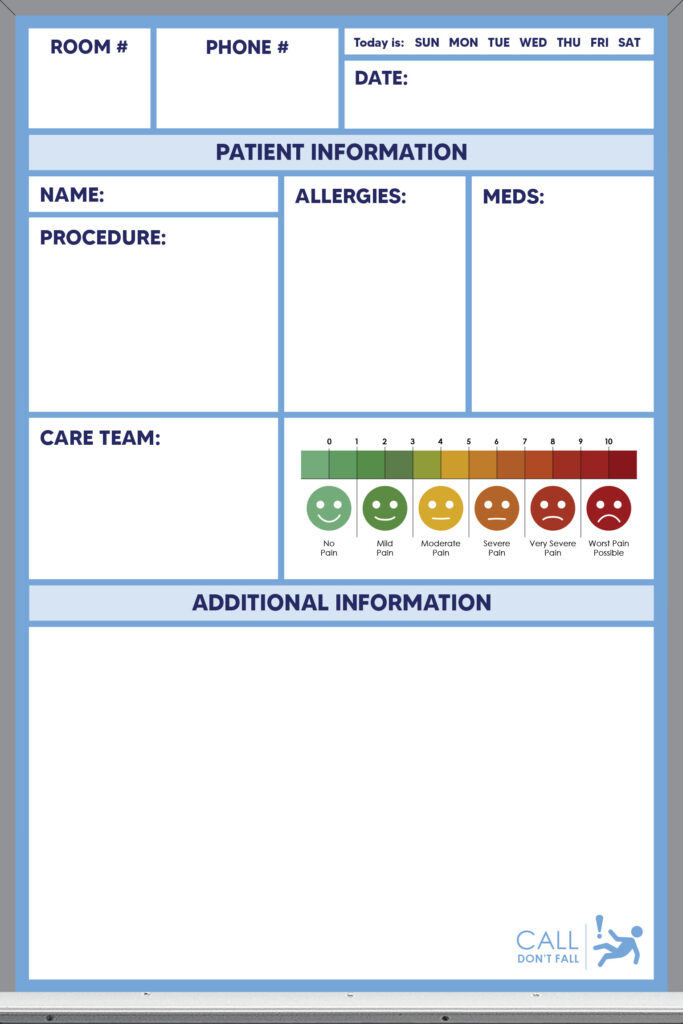 Magnetic Patient Room Care Board | EVERWhite Boards