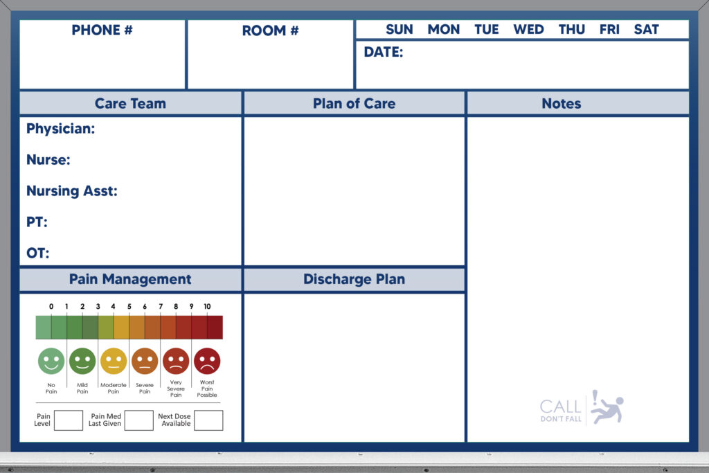 Patient Rehabilitation Tracking Whiteboard - Care Notes