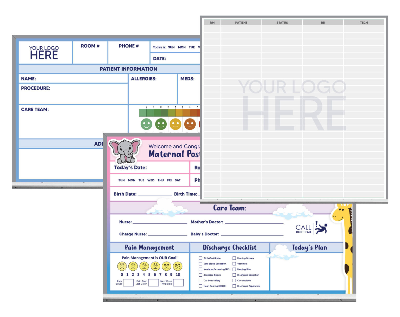 Whiteboards With Pre-Designed Graphics